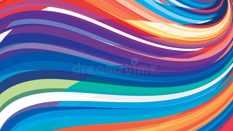 Background with Colorful Curved Stripes. Multicolor Pattern Stock ...