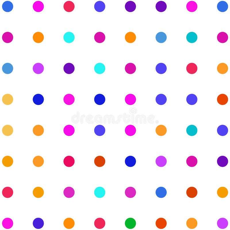 A Background of Colorful Dots of Different Sizes Arranged Evenly on ...