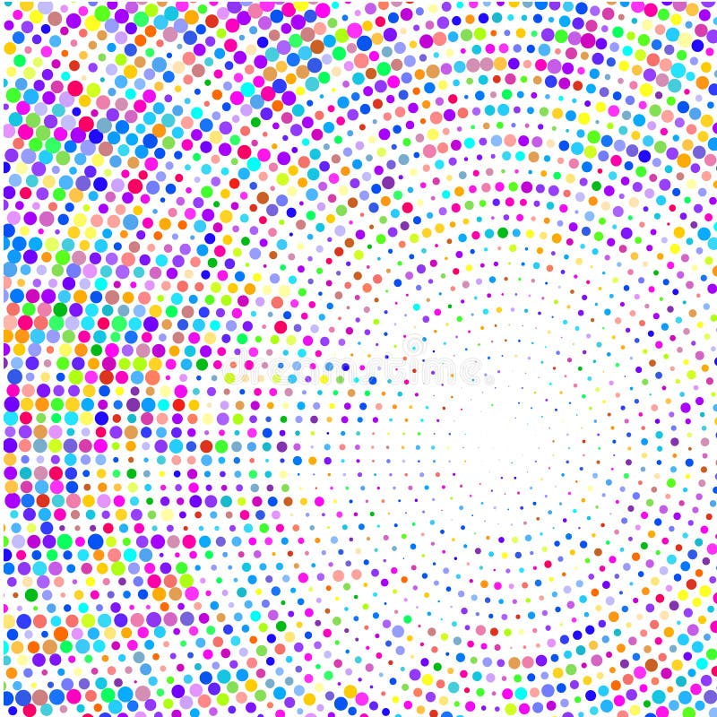 The Background of Colorful Dots of Different Sizes Has a Shifted Center ...