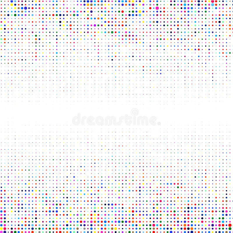 The Background of Colorful Dots of Different Sizes on White. Stock ...