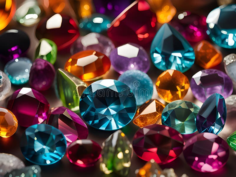 Colorful Gems Vector Illustration Stock Vector - Illustration of ...