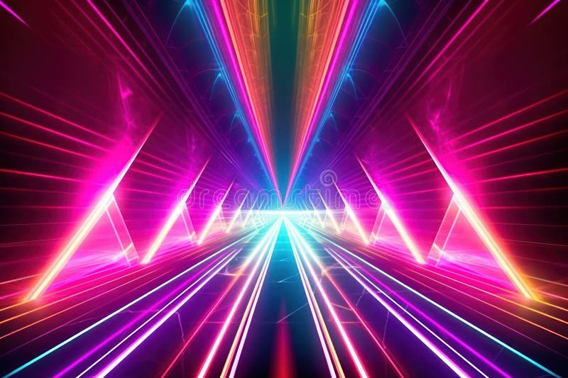 Background with Colorful Glowing Light and Speed Trails. Created with ...