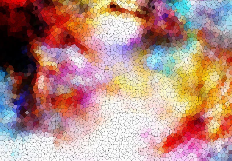 Background with Colorful Mosaic Structure, Computer Graphic Design ...