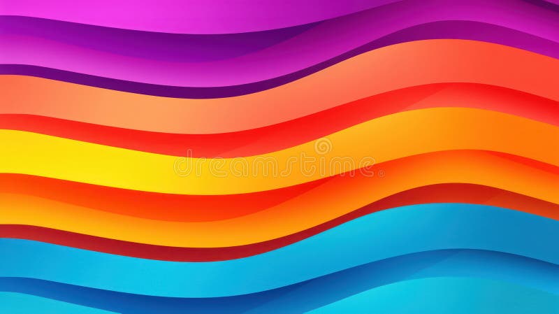 Background Colorful Multicolored Wave Lines Geometric, Abstract ...
