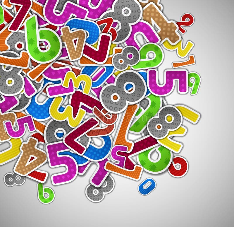 Colorful Random Number Background Illustration Stock Illustration ...