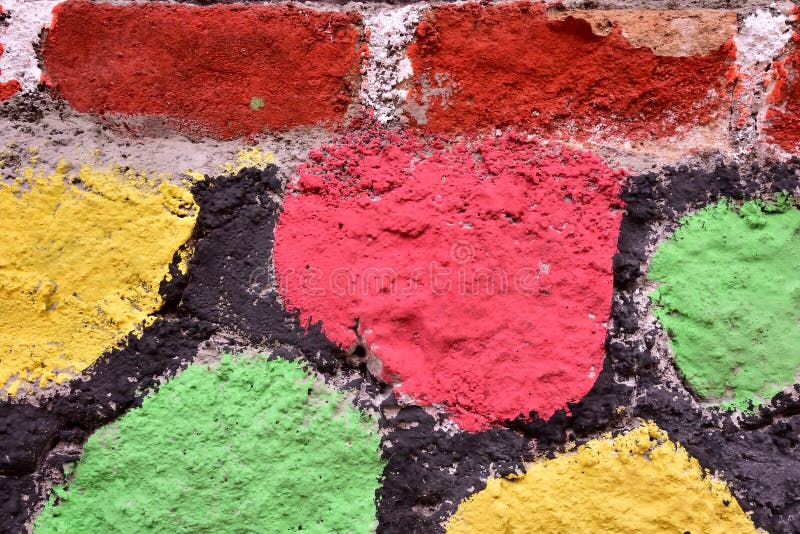 Background, Colorful Painted Stone Walls Stock Photo - Image of ...