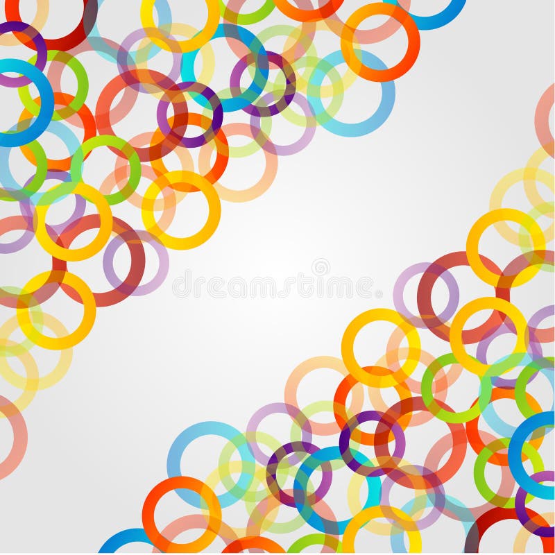 Background with Colorful Rings Stock Illustration - Illustration of ...