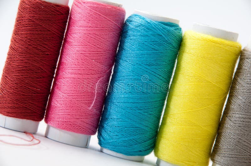 Background of Colorful Sewing Thread Stock Photo - Image of crafts ...