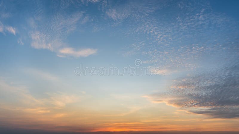 Dramatic Sunset with Twilight Color Sky and Clouds Stock Photo - Image ...