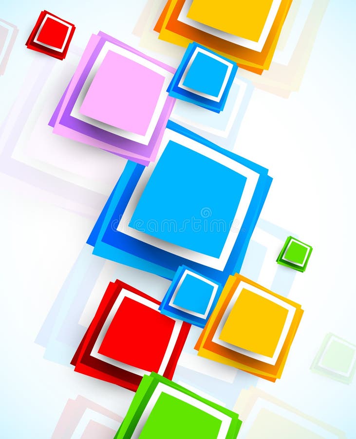 Background with Colorful Squares Stock Vector - Illustration of ...