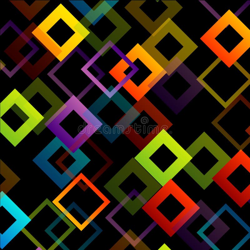 Background with Colorful Squares Stock Illustration - Illustration of ...