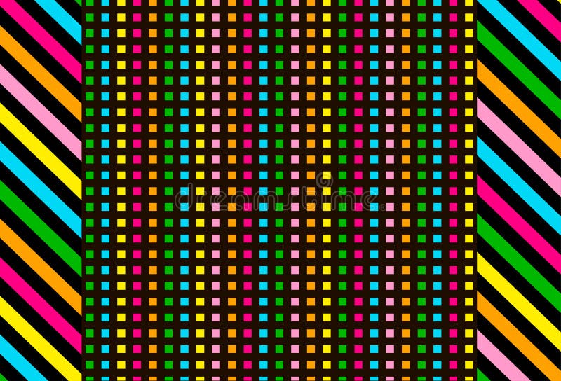 Background with Colorful Squares and Lines Stock Illustration ...