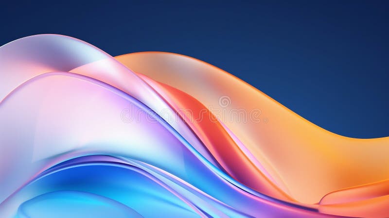 Background with Colorful Wavy Lines. Generative Ai Stock Illustration ...