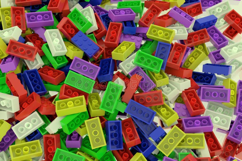Colourful Lego Blocks stock illustration. Illustration of purple ...