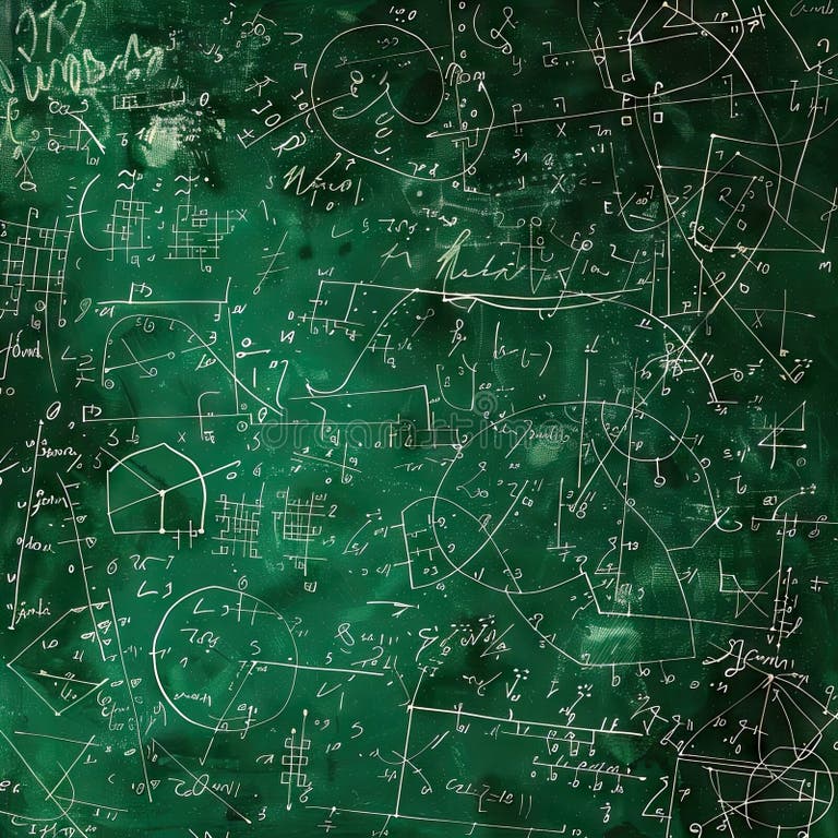 Background of Complex Mathematical Equations on Chalkboard Stock ...