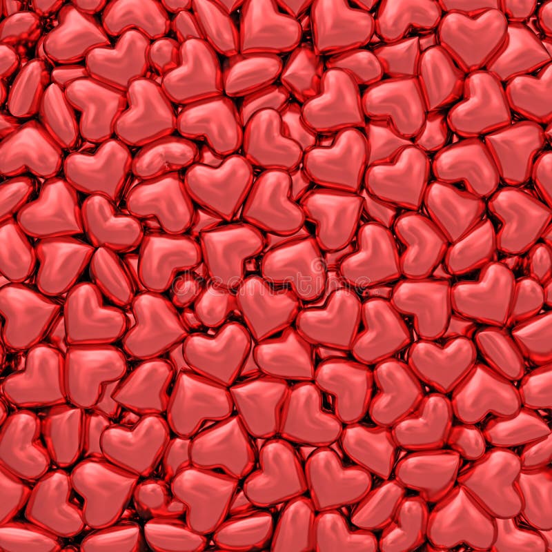 Background Composed of Many Small Red Hearts Stock Illustration ...