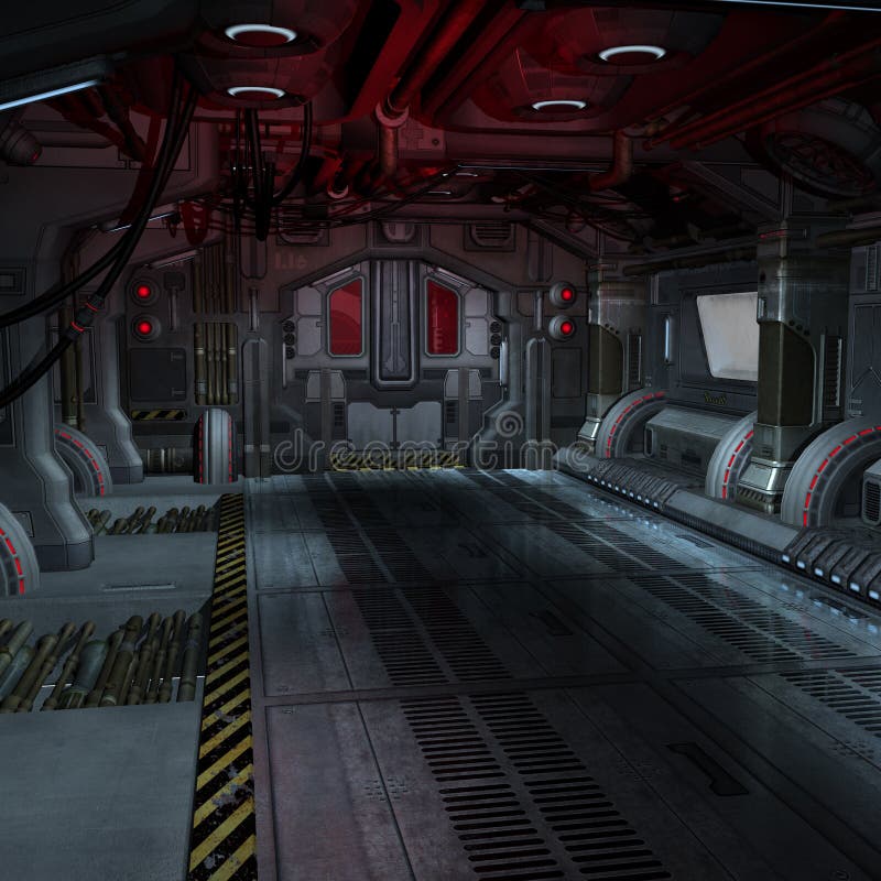 Background or Composing Image Inside a Futuristic Stock Illustration ...