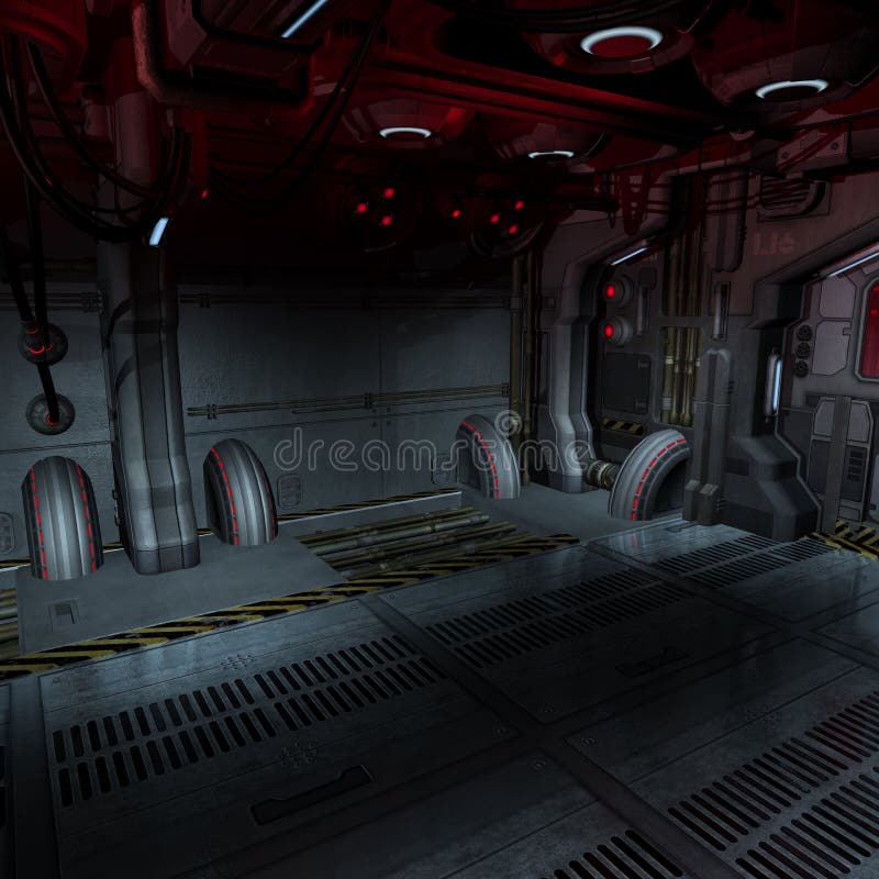 Background or Composing Image Inside a Futuristic Stock Illustration ...