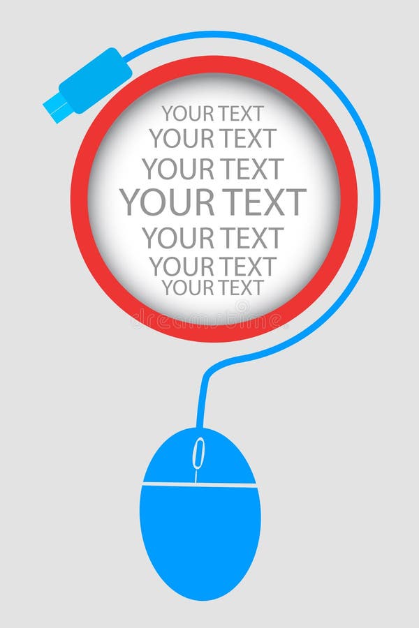 Background, Computer Mouse and Cable Stock Vector - Illustration of ...