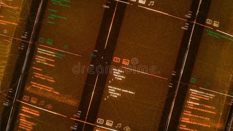 Background with Computer Programs. Animation Stock Illustration ...
