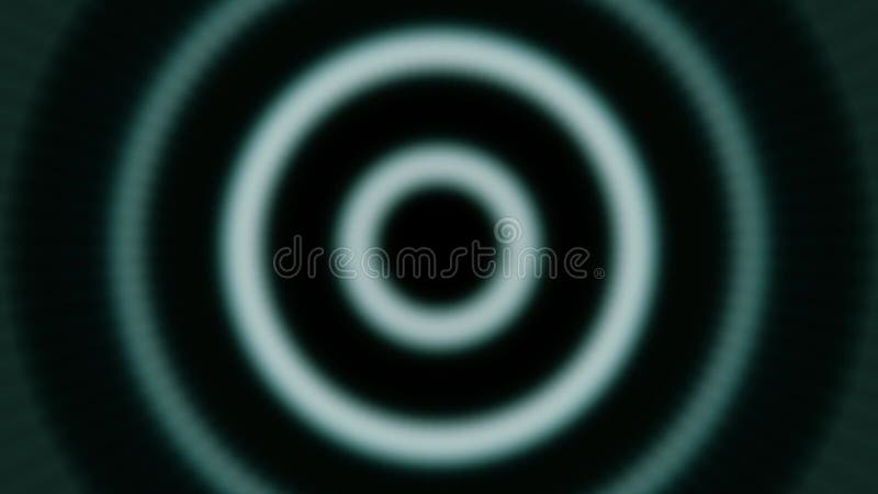 Background with Concentric Rings Moving Like Radio Waves. Animation ...