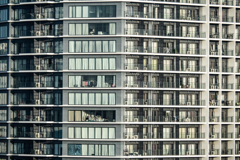 Balcony of High Rise Hotel. Stock Image - Image of property, rent ...