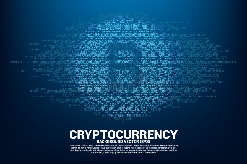 Vector Bit Coin Symbol with One and Zero Binary Code Digit Matrix Style ...