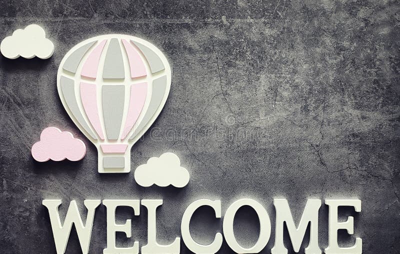 Background Concept. Inscription Welcome on a Dark Background Stock ...