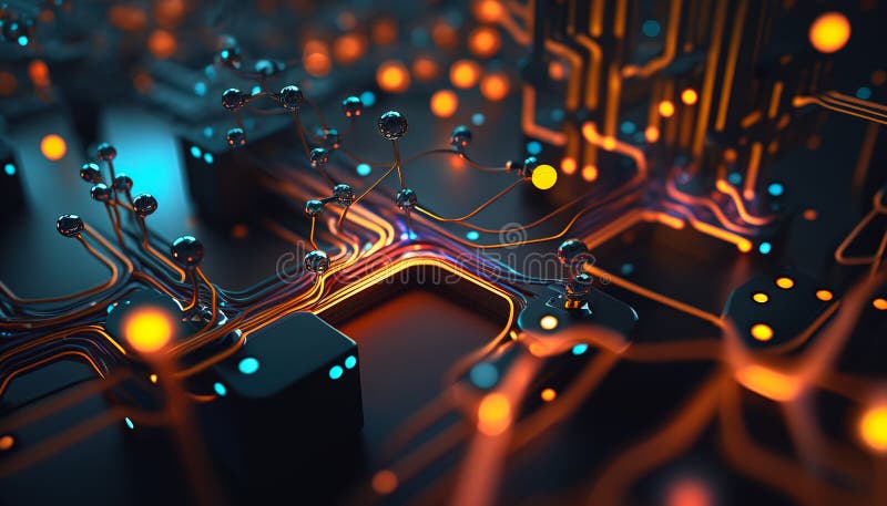 Background - Conceptual Cyber Brain on Industrial Board Texture - Ai ...