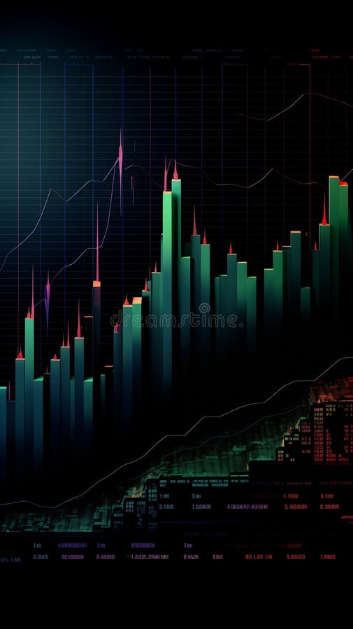 Background Conceptual Image with Market Graphs and Diagrams Stock ...