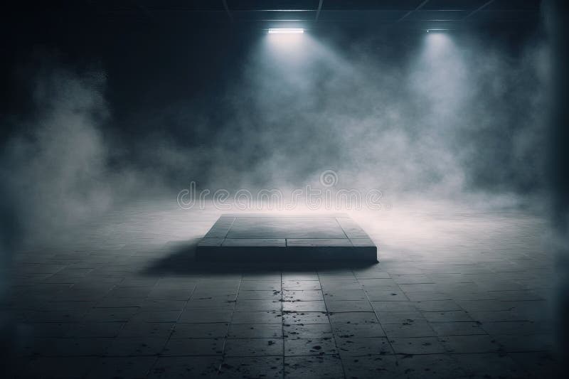 Background with a Concrete Floor and Smoke Stock Illustration ...