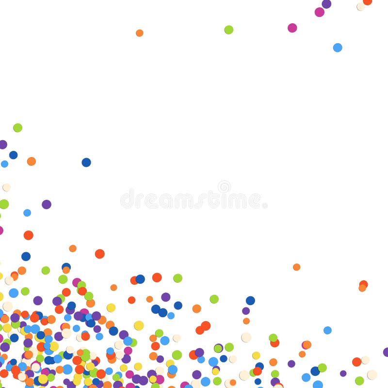 Background Confetti Bottom Left Corner Stock Vector - Illustration of ...