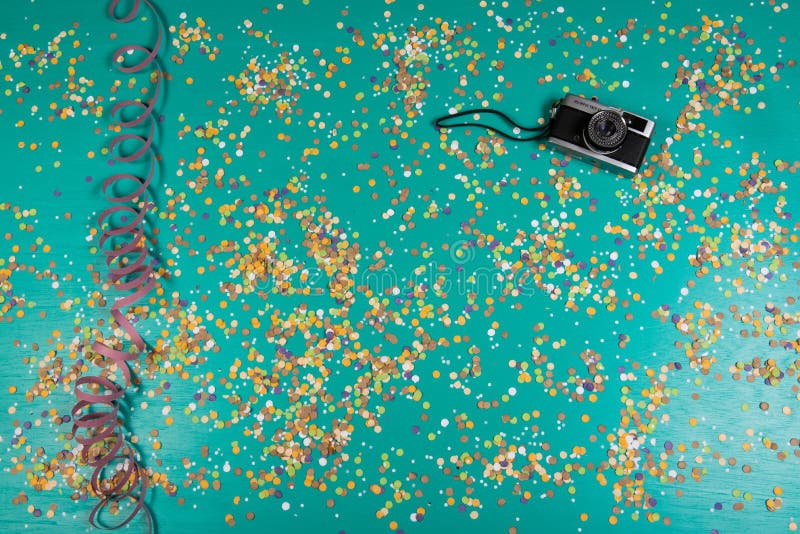 Background of Confetti with Elements Related To the Carnival and Summer ...