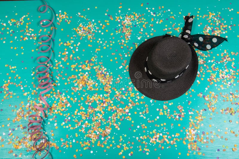 Background of Confetti with Elements Related To the Carnival and Summer ...