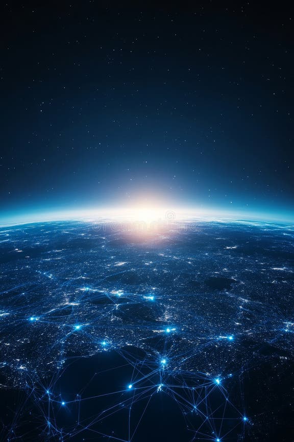 Background of Connectivity. Communication Technology Banner. World ...