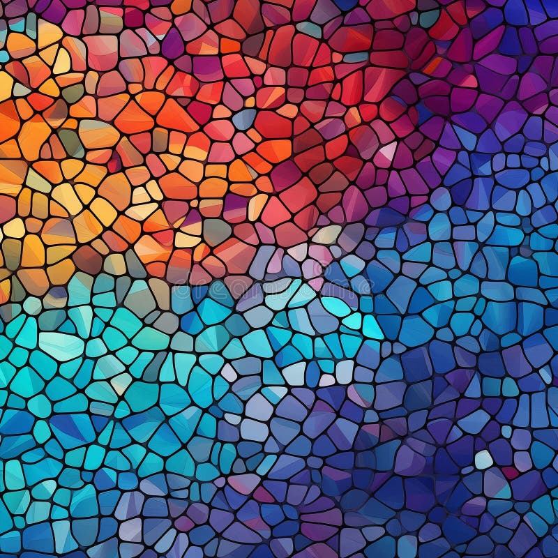 Background Consisting of Bright Mosaics Stock Illustration ...