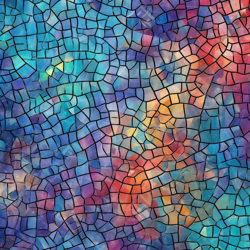 Background Consisting of Bright Mosaics Stock Illustration ...