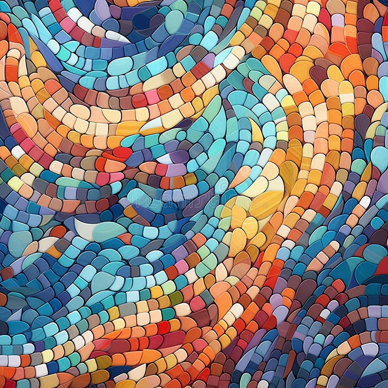 Background Consisting of Bright Mosaics Stock Illustration ...