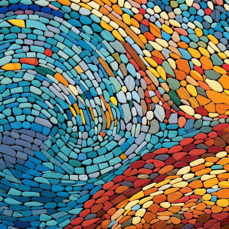 Background Consisting of Bright Mosaics Stock Illustration ...