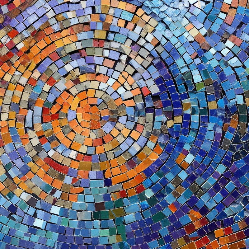 Background Consisting of Bright Mosaics Stock Illustration ...