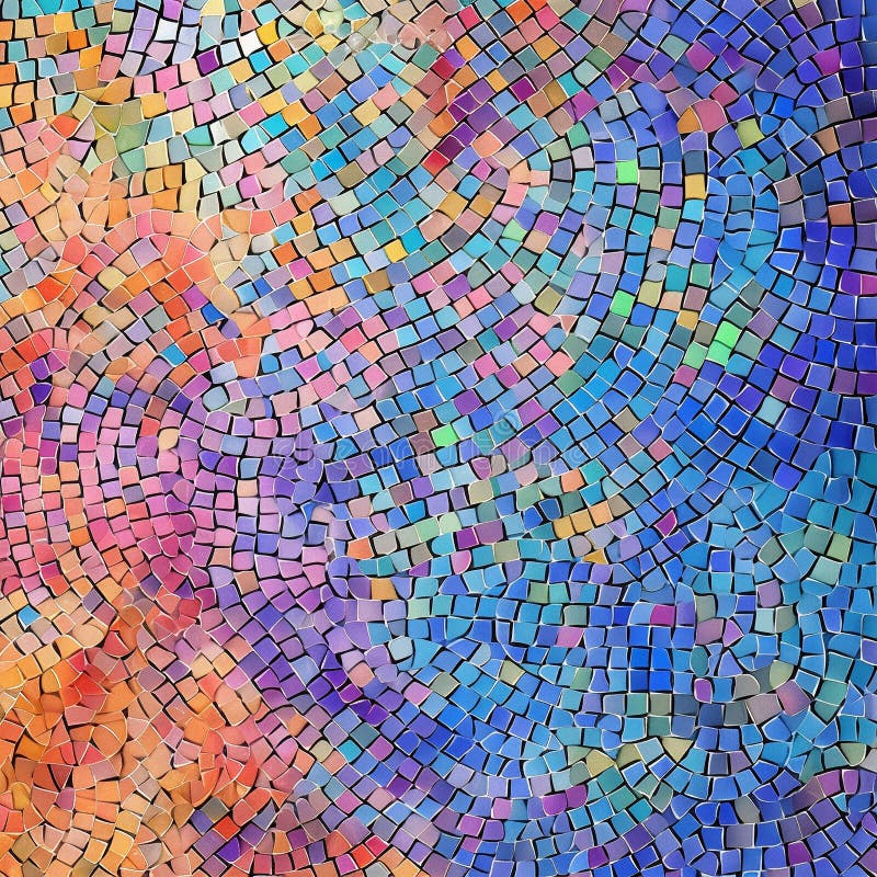 Background Consisting of Bright Mosaics Stock Illustration ...