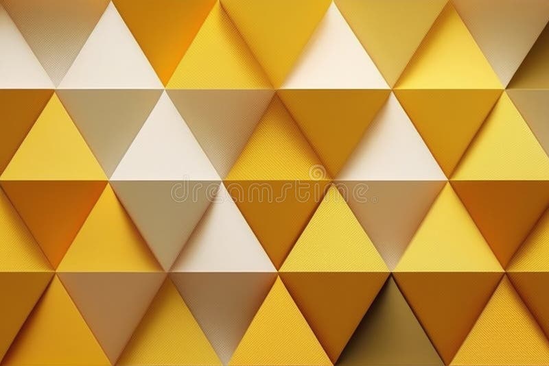 Background Consisting of Small Triangles of Different Shades of Yellow ...