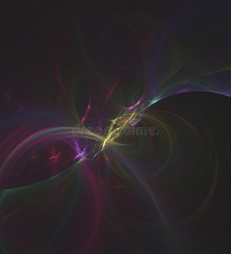 Background Consists of Fractal Color Texture, Stock Illustration ...