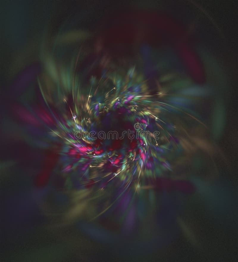 Background Consists of Fractal Color Texture, Stock Illustration ...