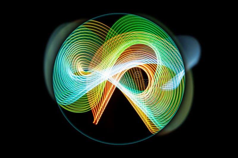 Colorful NeonÂ Spiral Lines. Stock Illustration - Illustration of ...