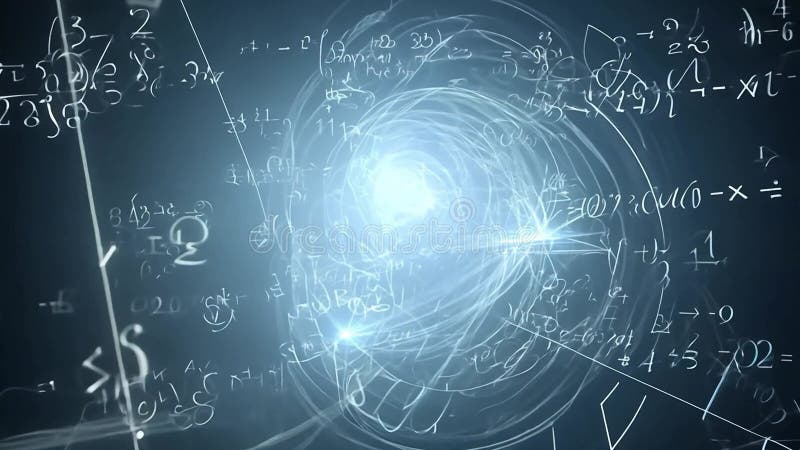 A Background of Constantly Changing Mathematical Symbols that Zoom in ...