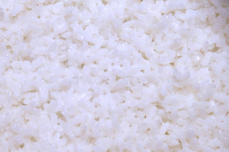 Background of Cooked Rice Grains, Close-up Texture Stock Photo - Image ...