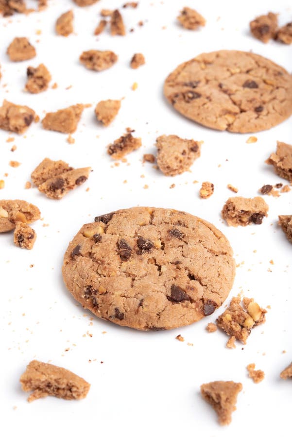 Background with Cookies Isolated on White Background. Stock Image ...