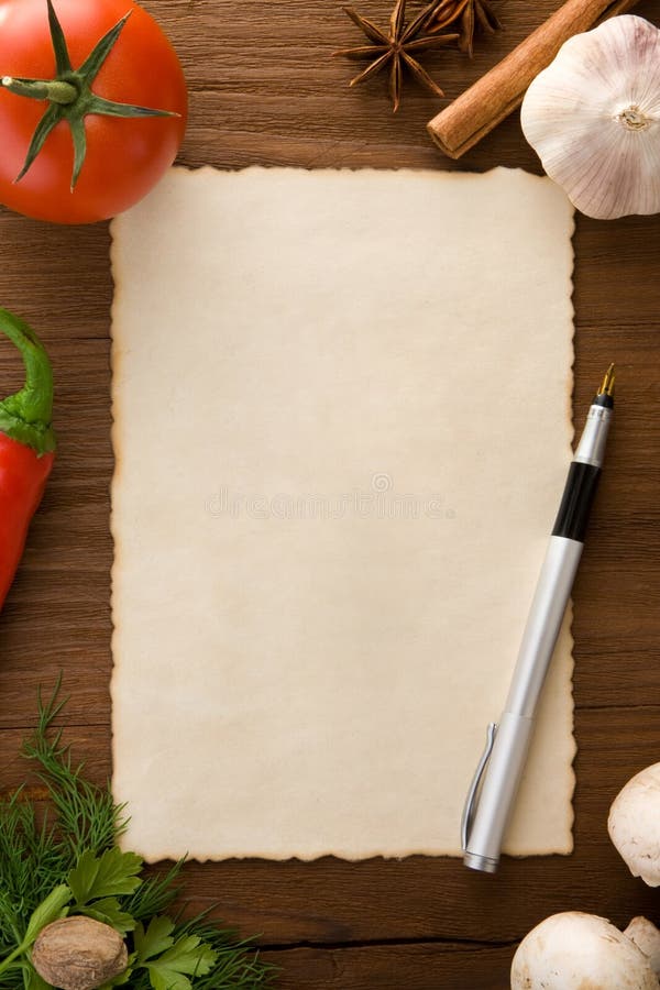 Background for Cooking Recipes Stock Photo - Image of component, pepper ...