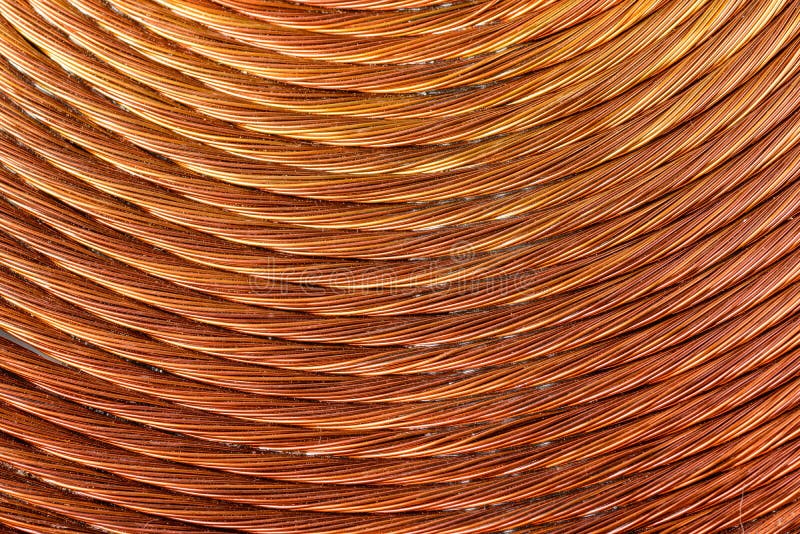 Background of copper coil stock image. Image of loop - 54011437